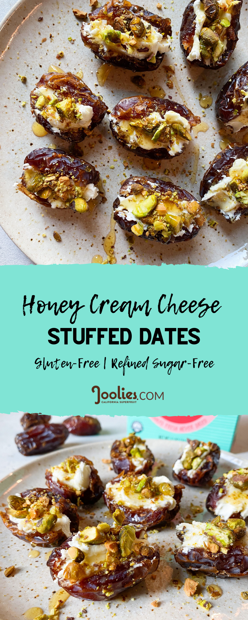 Honey Cream Cheese Stuffed Dates