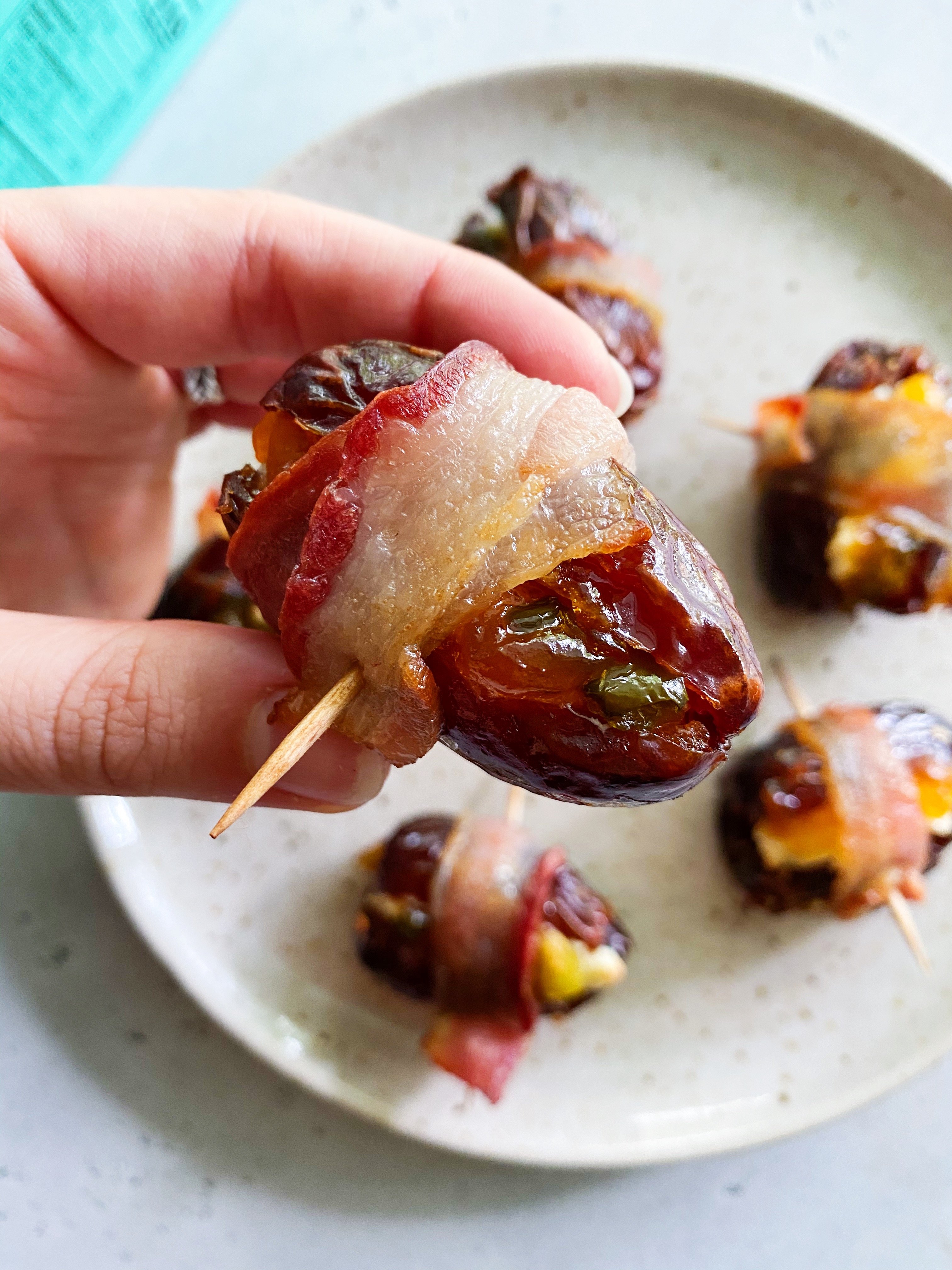 Bacon Wrapped Stuffed Dates