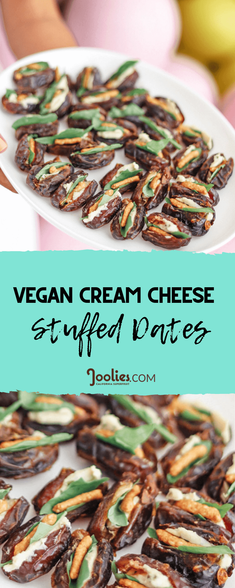 Vegan Cream Cheese Stuffed Dates
