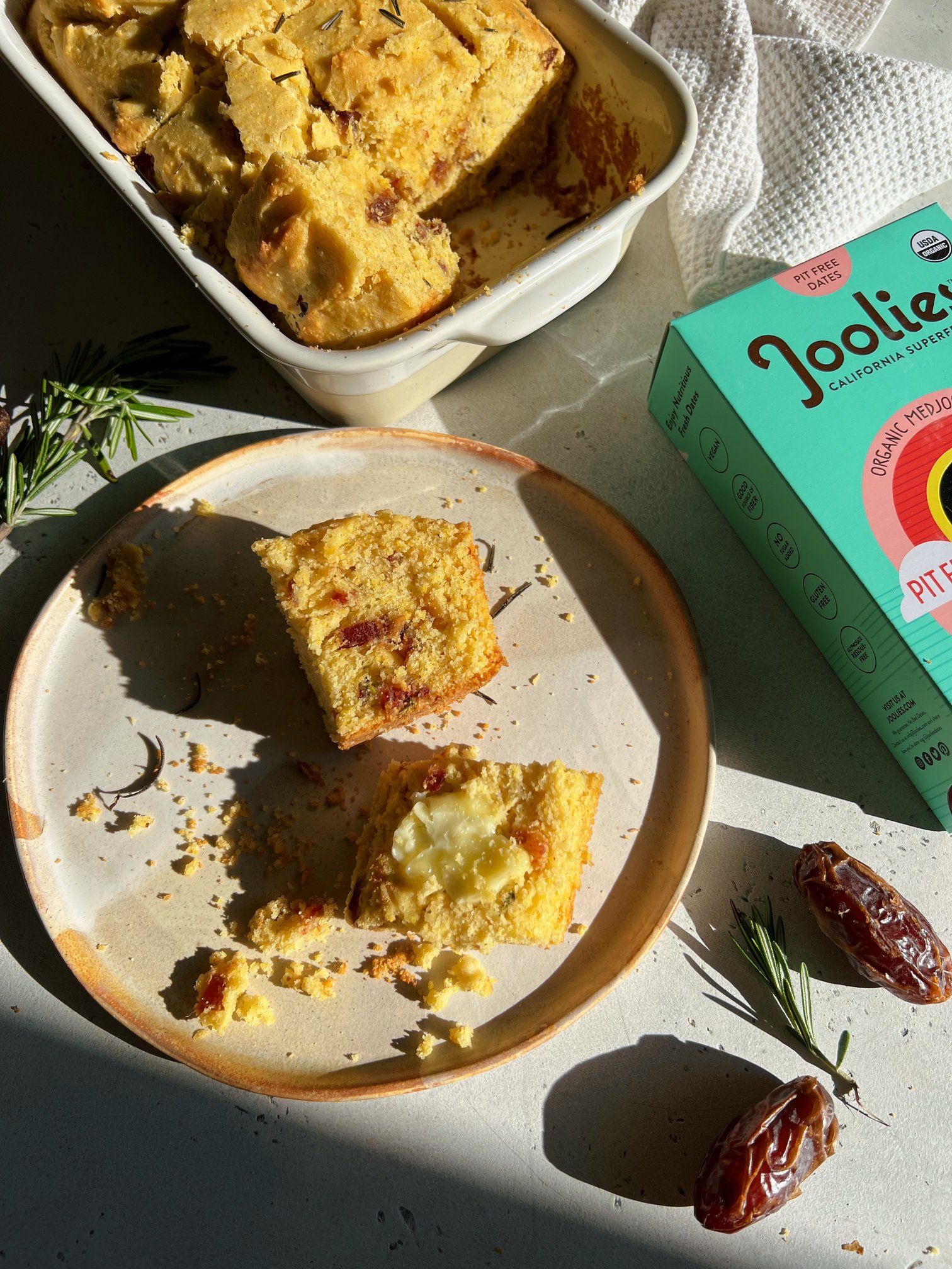 Rosemary Date Cornbread