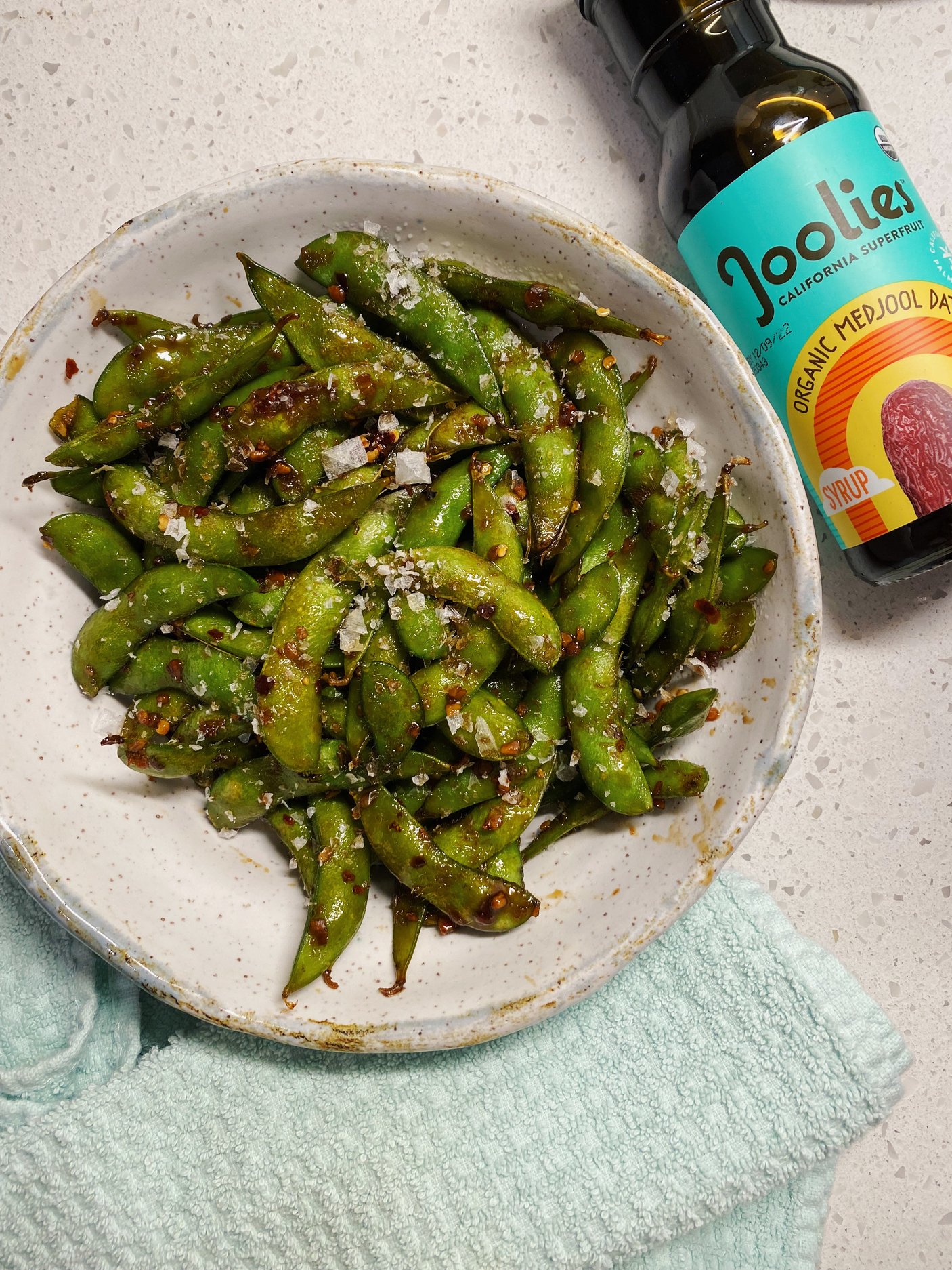 The BEST Sweet and Spicy Edamame