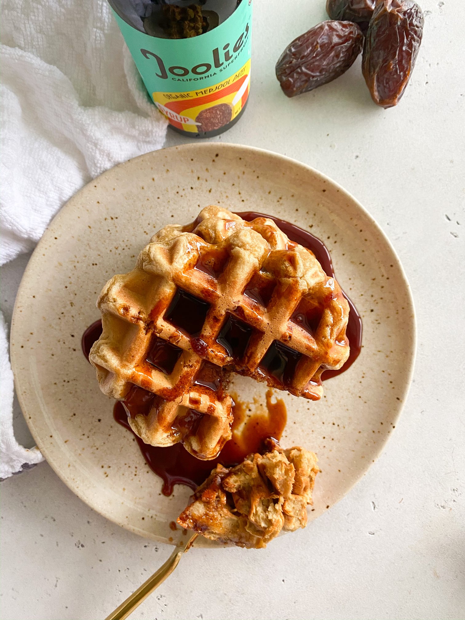Homemade Date-Sweetened Waffles