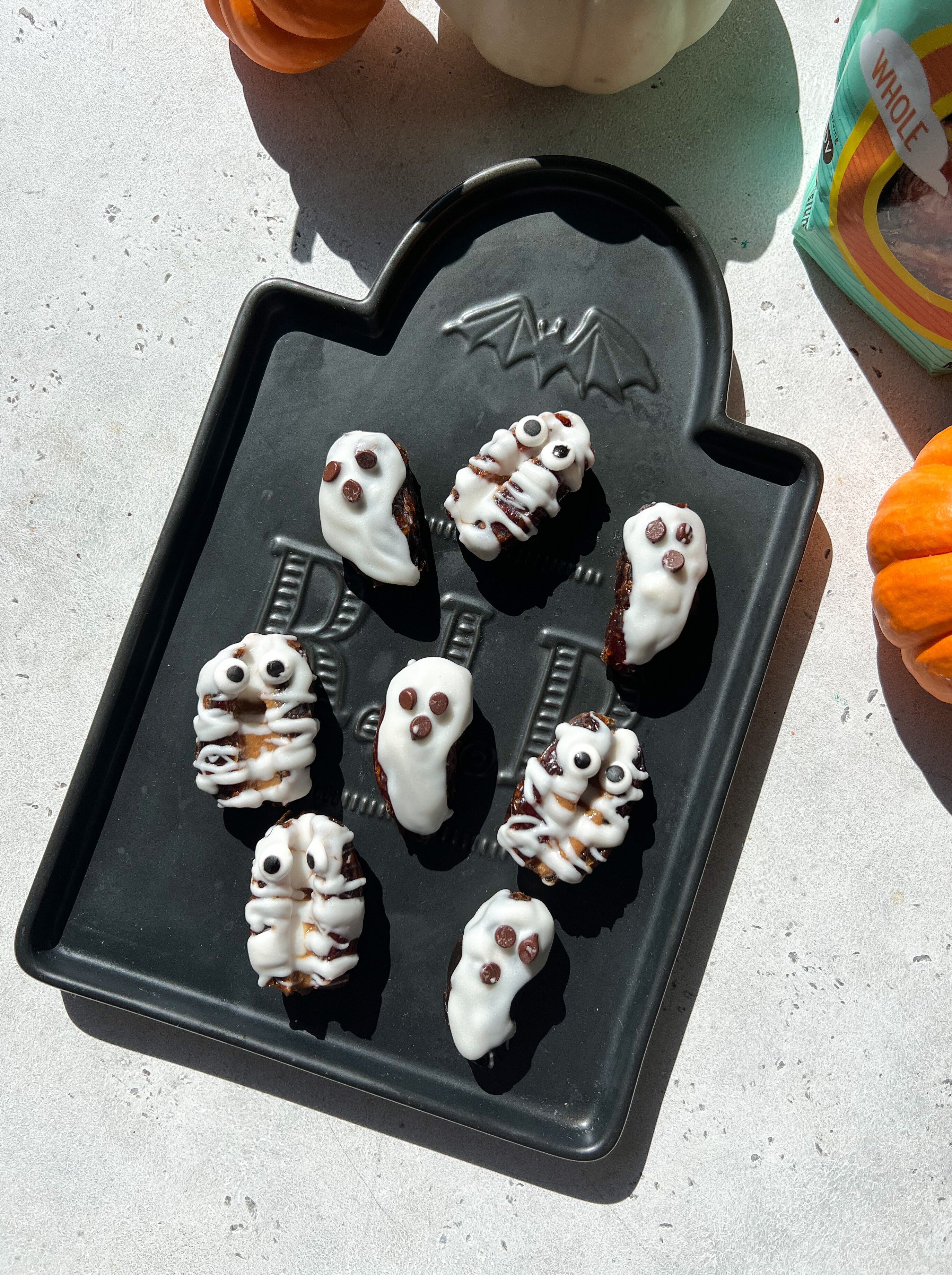 Spooky Stuffed Dates - 3 Ways