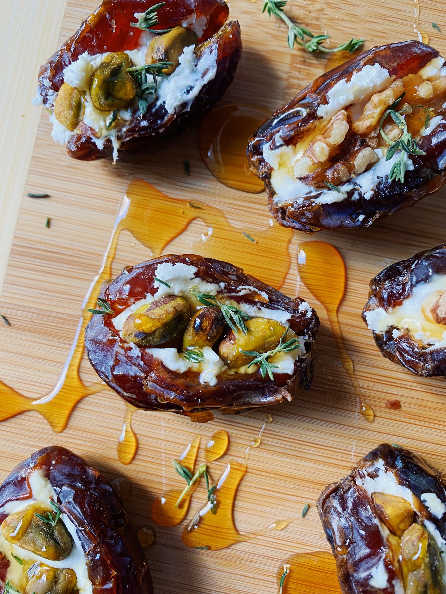 Savory Goat Cheese Stuffed Dates