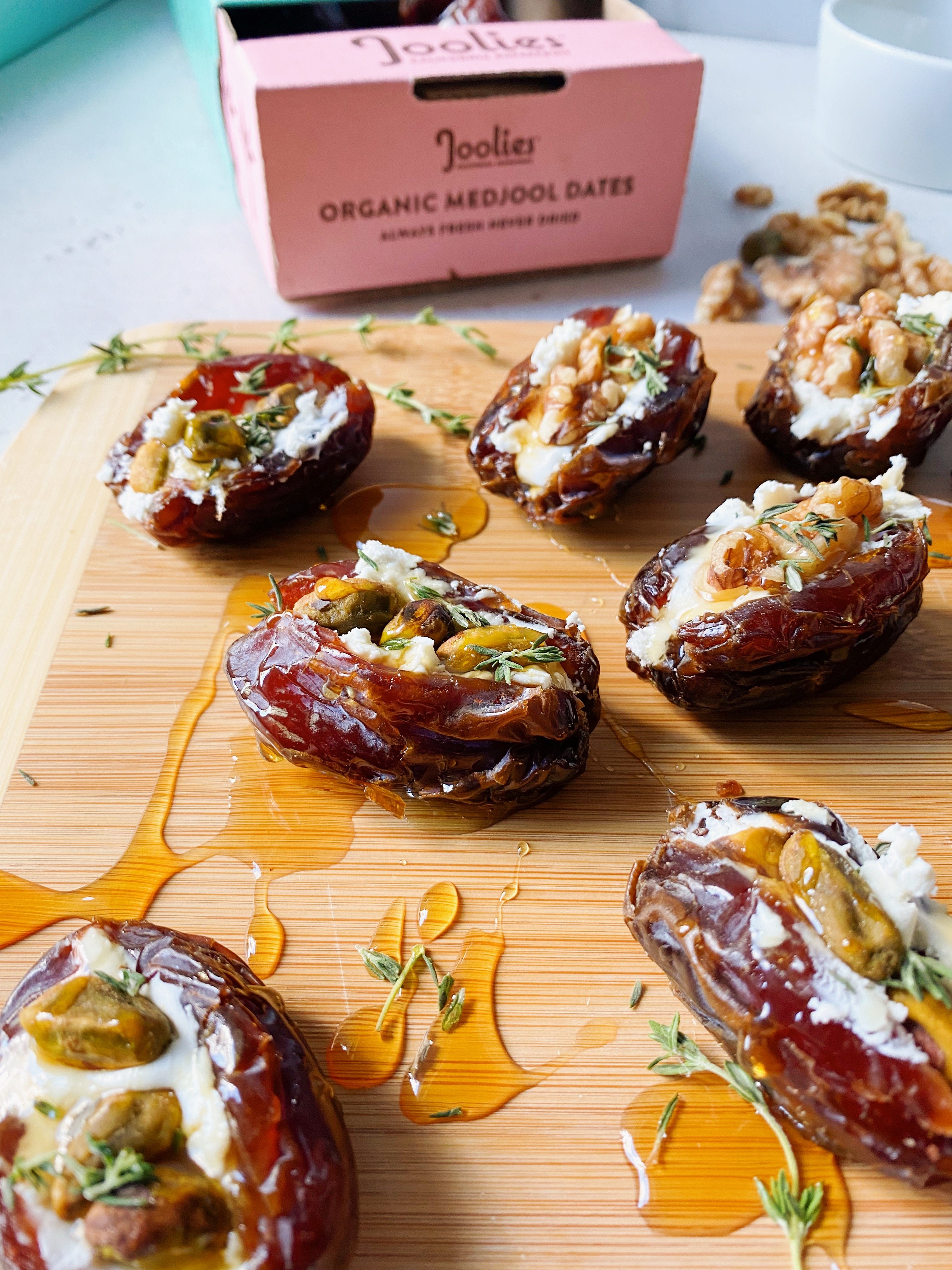 Savory Goat Cheese Stuffed Dates