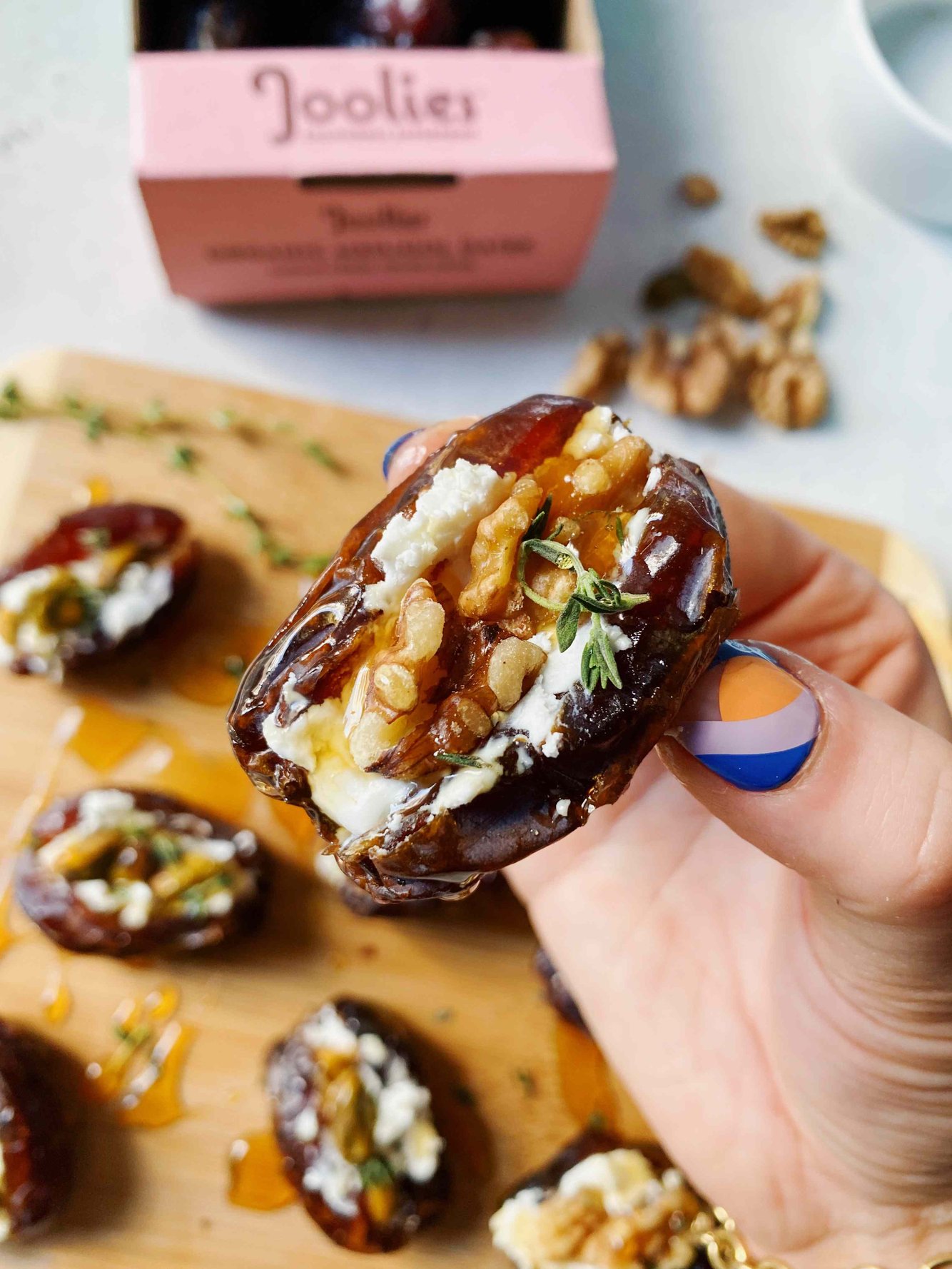 Savory Goat Cheese Stuffed Dates