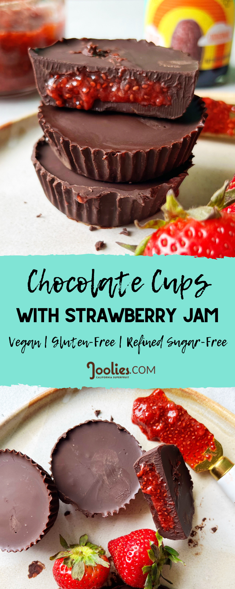 Chocolate Strawberry Jam Cups