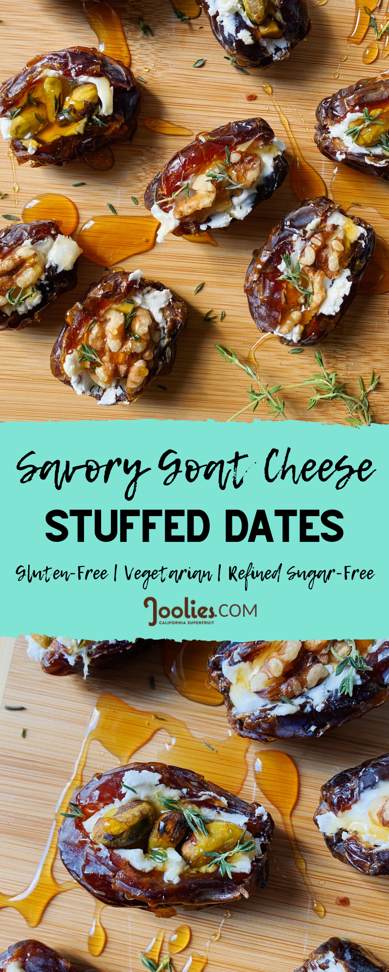 Savory Goat Cheese Stuffed Dates